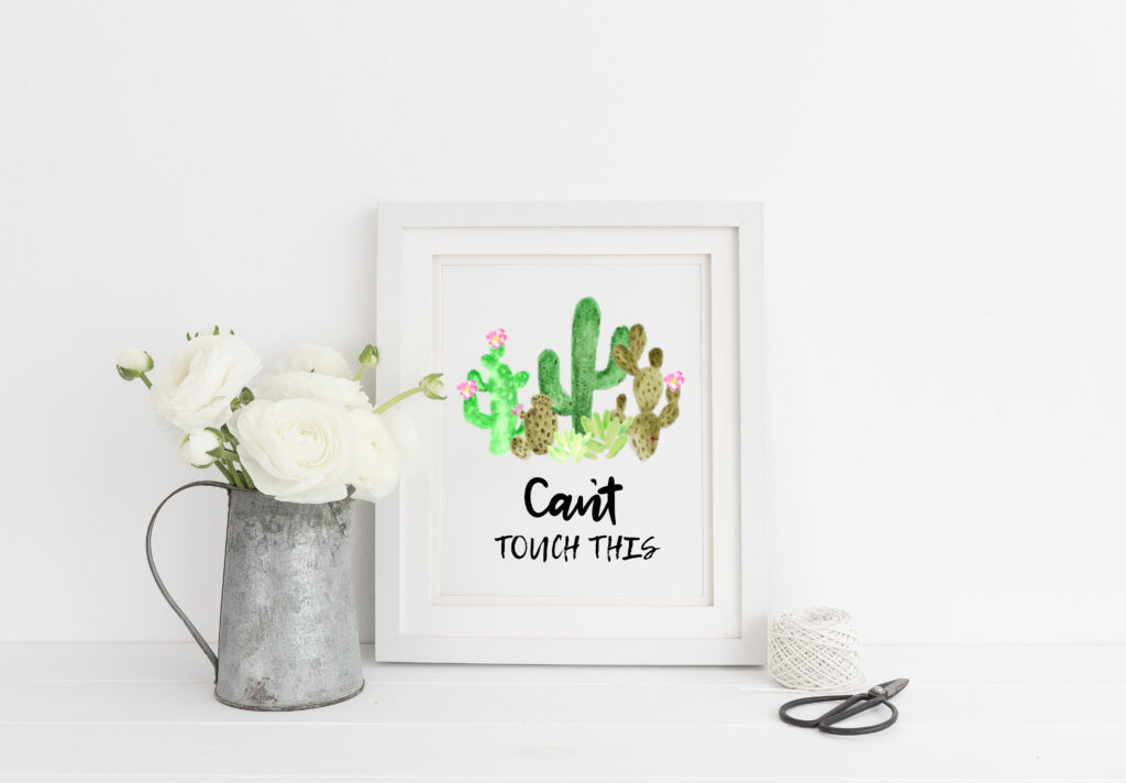 Free Printable // Can't Touch This Cactus Print - Within the Grove
